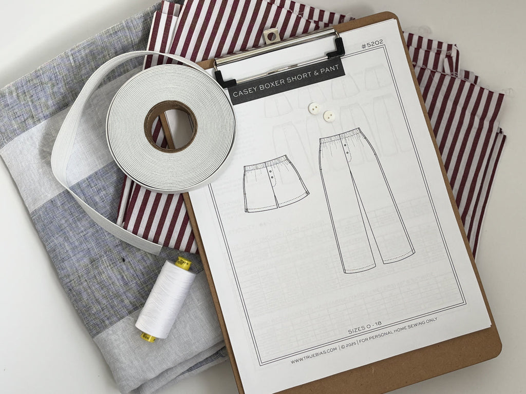 Fabric and Notions for the Casey Pattern – True Bias